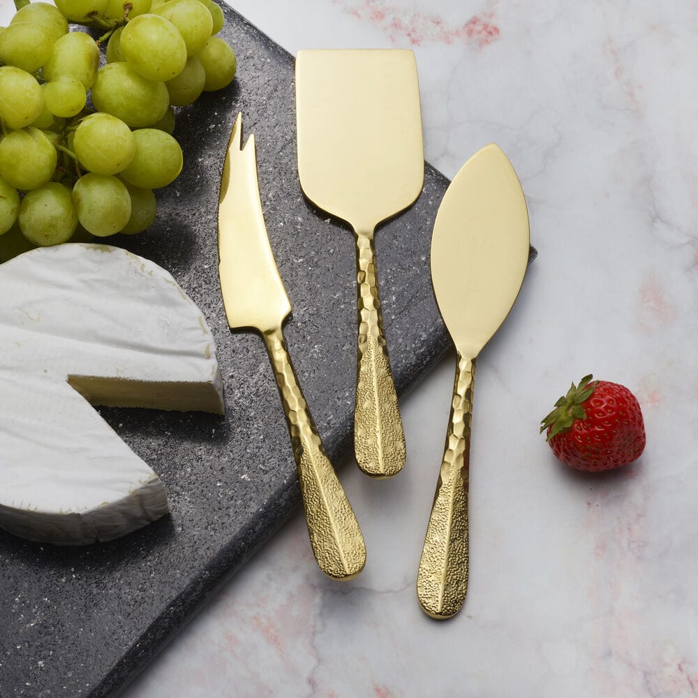 Sable Gold 3 Piece Cheese Set