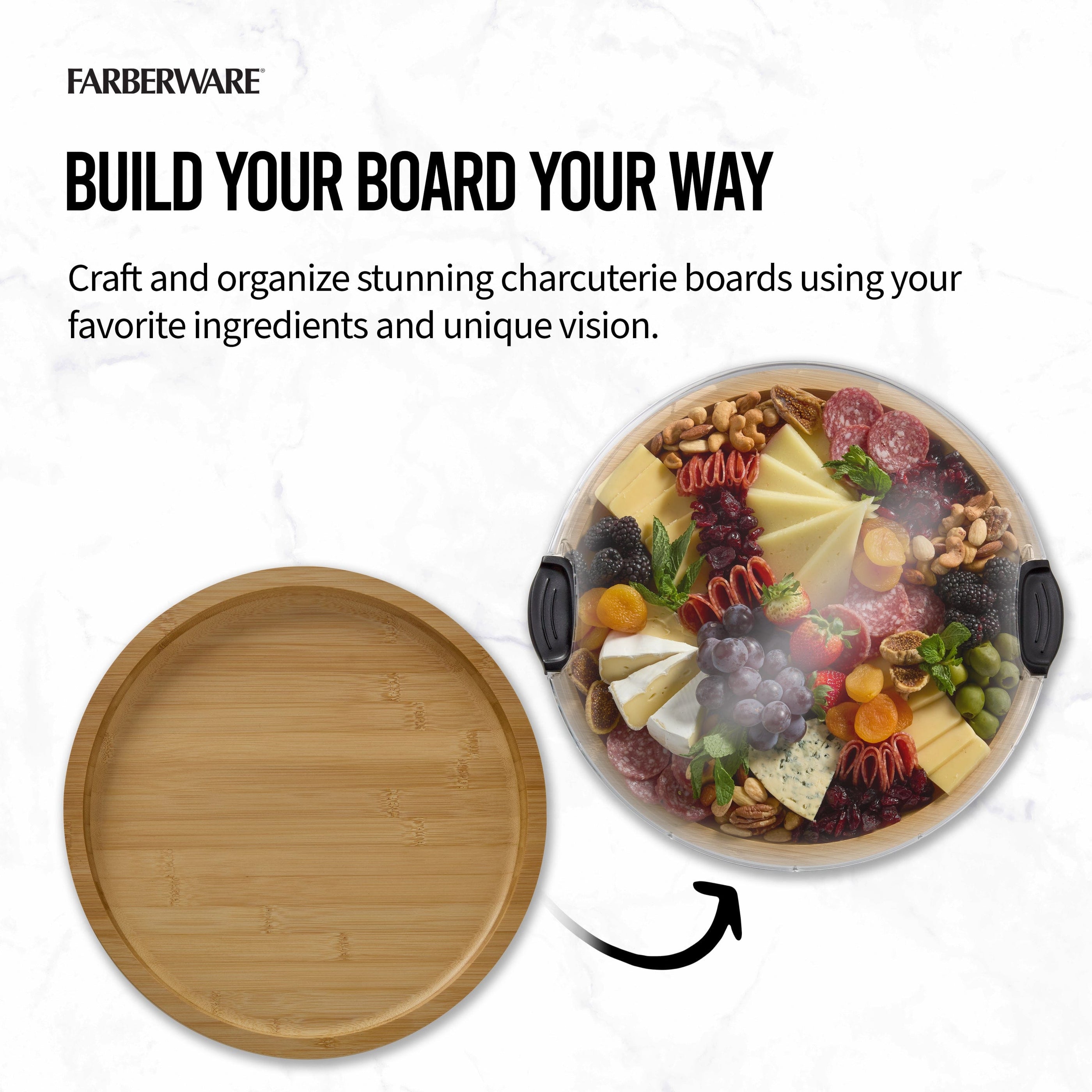 Farberware Build-A-Board ™ Cutting Board with Clear Locking Lid, 14 IN