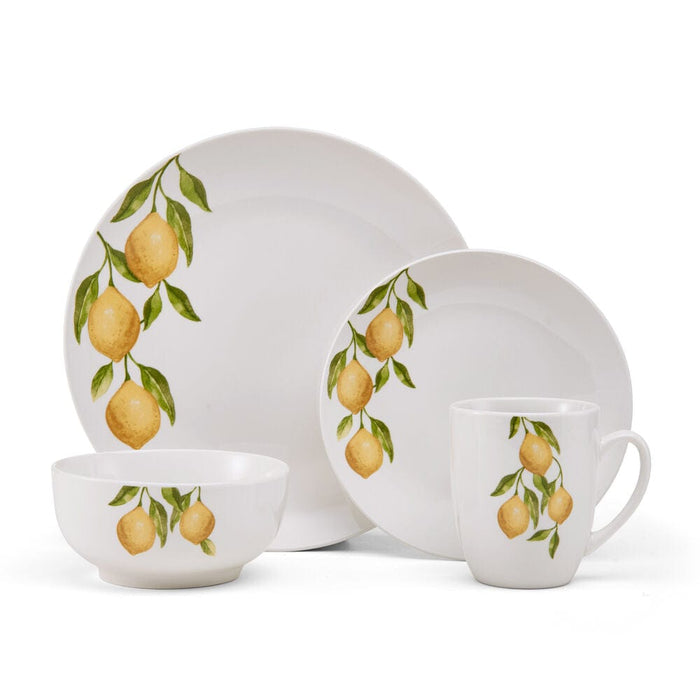 Lemons 16 Piece Dinnerware Set, Service for 4