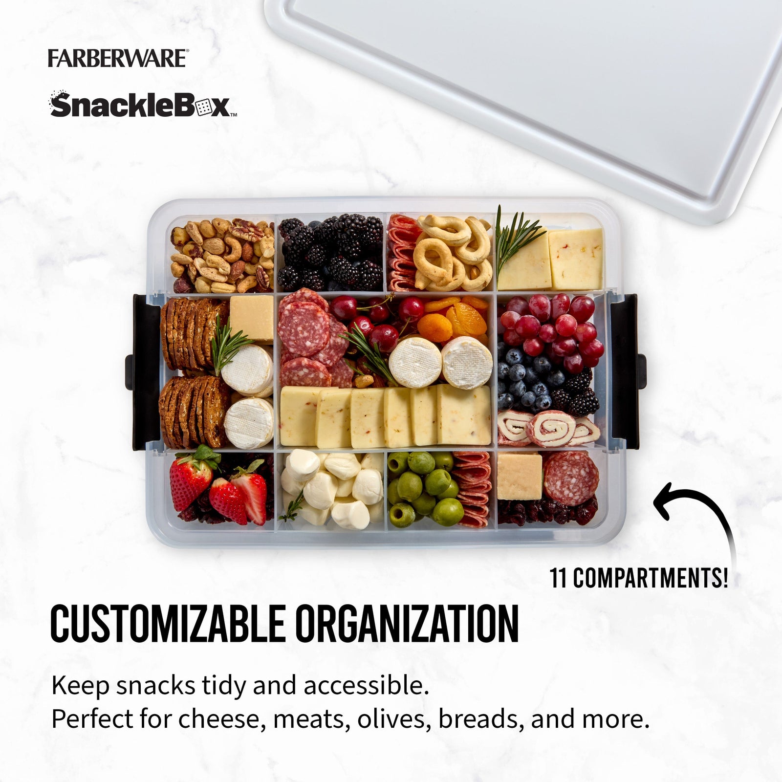 Farberware Build-A-Board ™ Snacklebox with Locking Plastic Cutting Boa