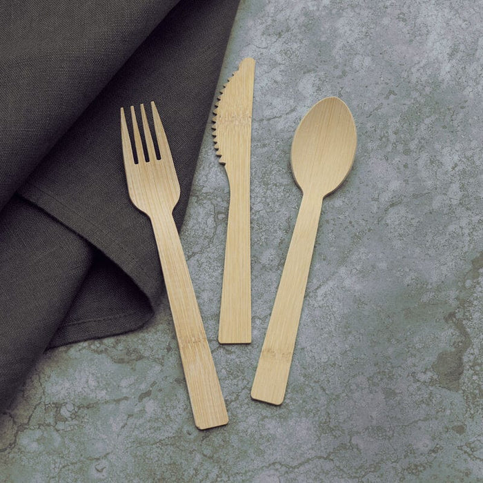 Let's Eat 72 Piece Bamboo Flatware Set