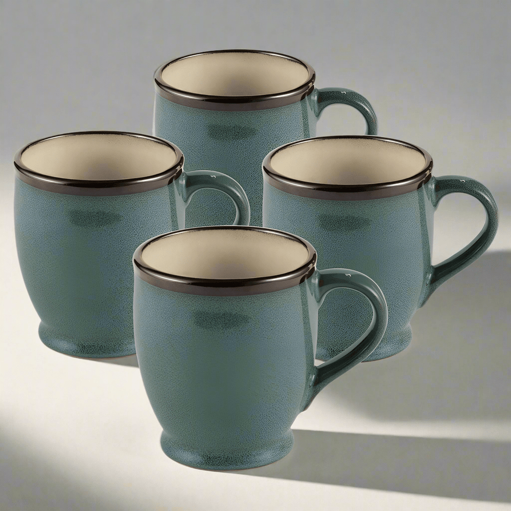 Belmont Set of 4 Blue Mugs