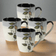 Rustic Leaves Set of 4 Mugs