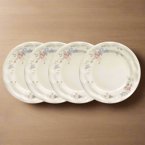 Tea Rose Set of 4 Salad Plates
