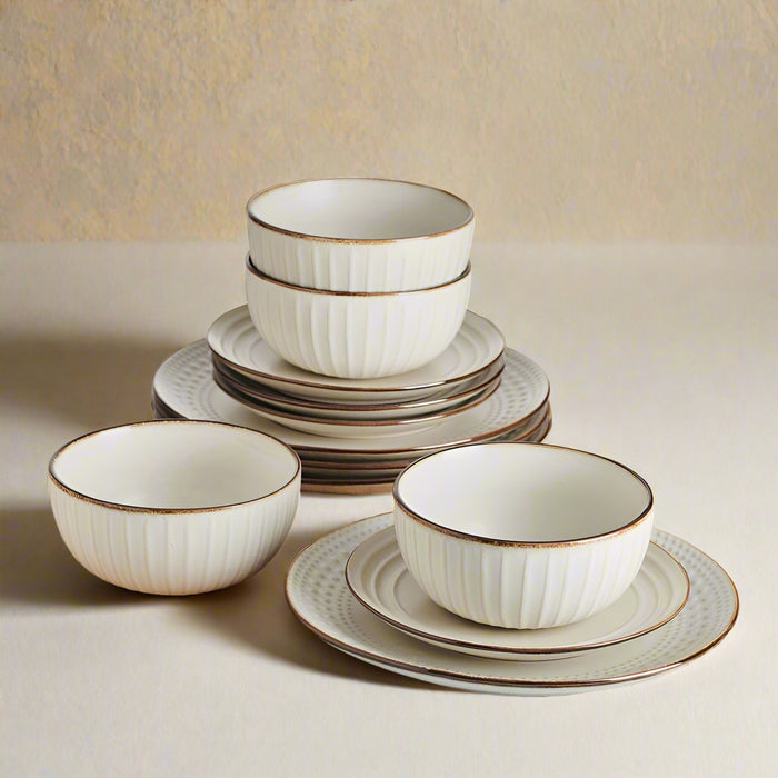 Janelle 12 Piece Dinnerware Set, Service for 4