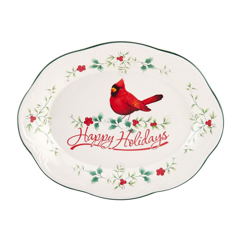 Winterberry® Cardinal Oval Platter